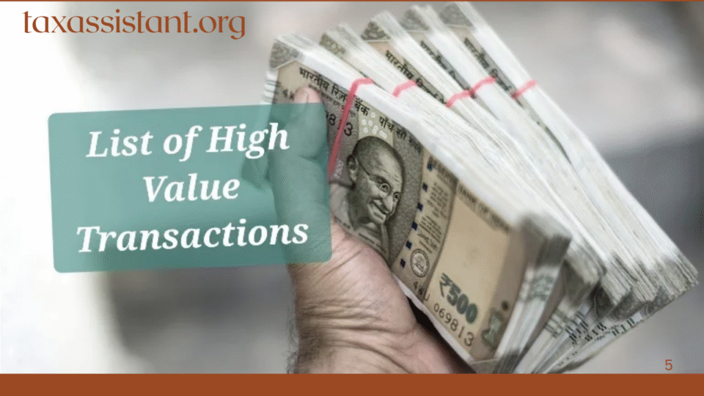 High-Value Transactions Under the Scanner. - TAX Assistant